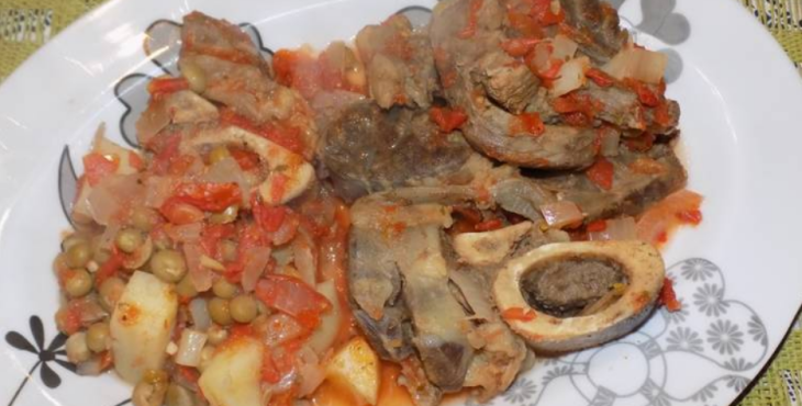 Receta Osobuco estofado con papas y arvejas