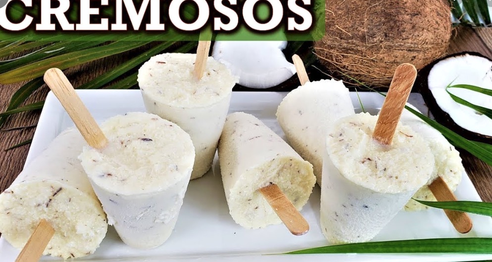 Como hacer HELADOS de COCO cremosos