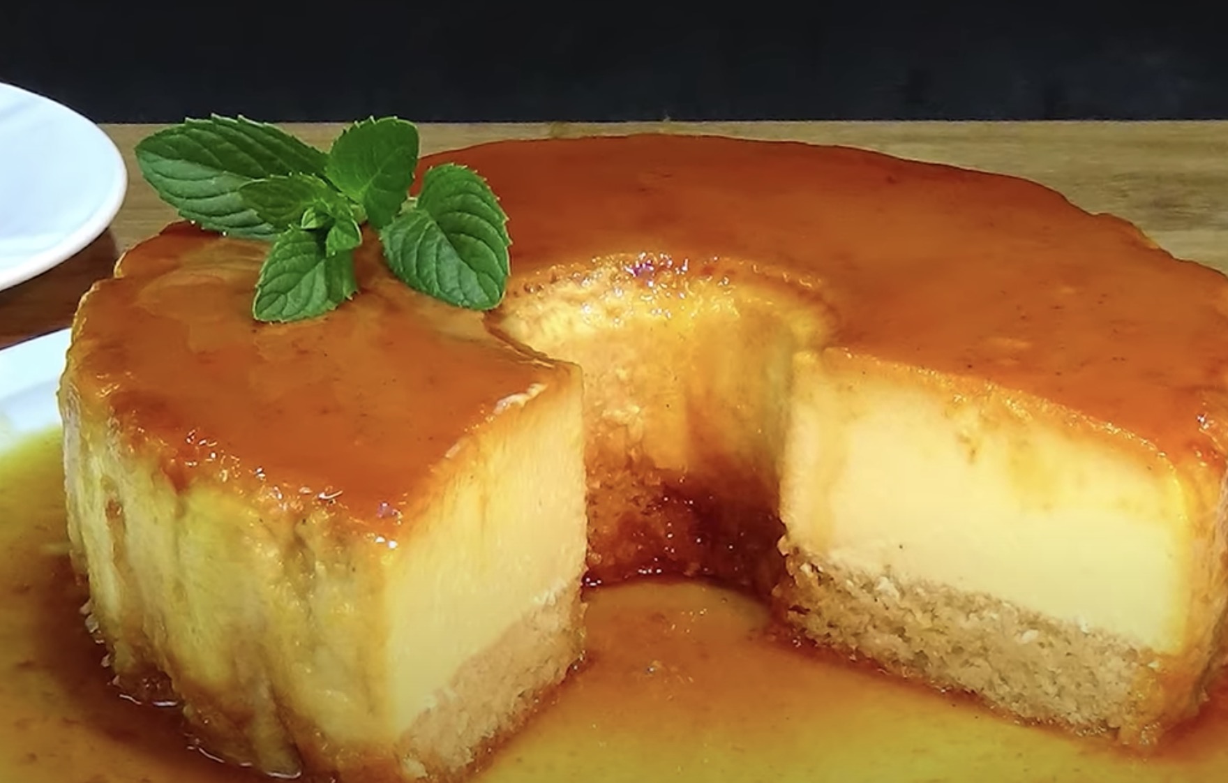 Tarta de queso cremoso con bizcocho (Flancocho)